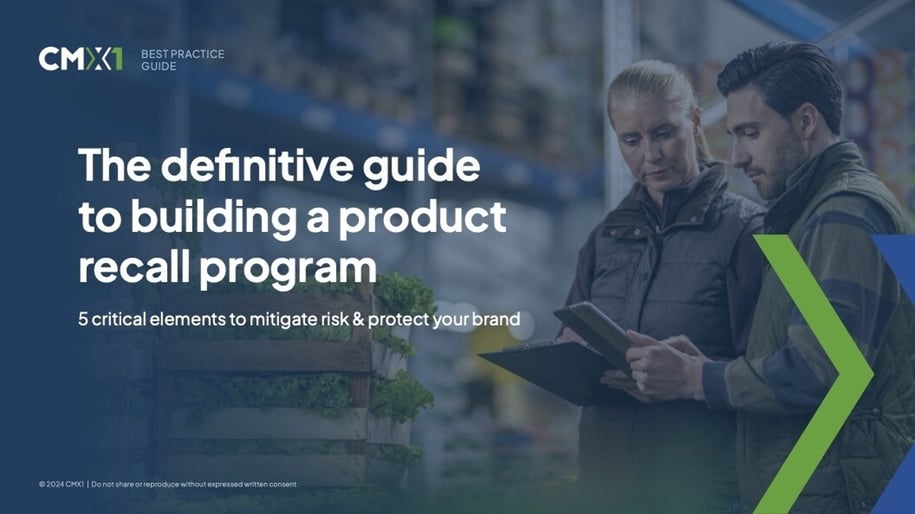 CMX1 - The definitive guide to building a product recall program